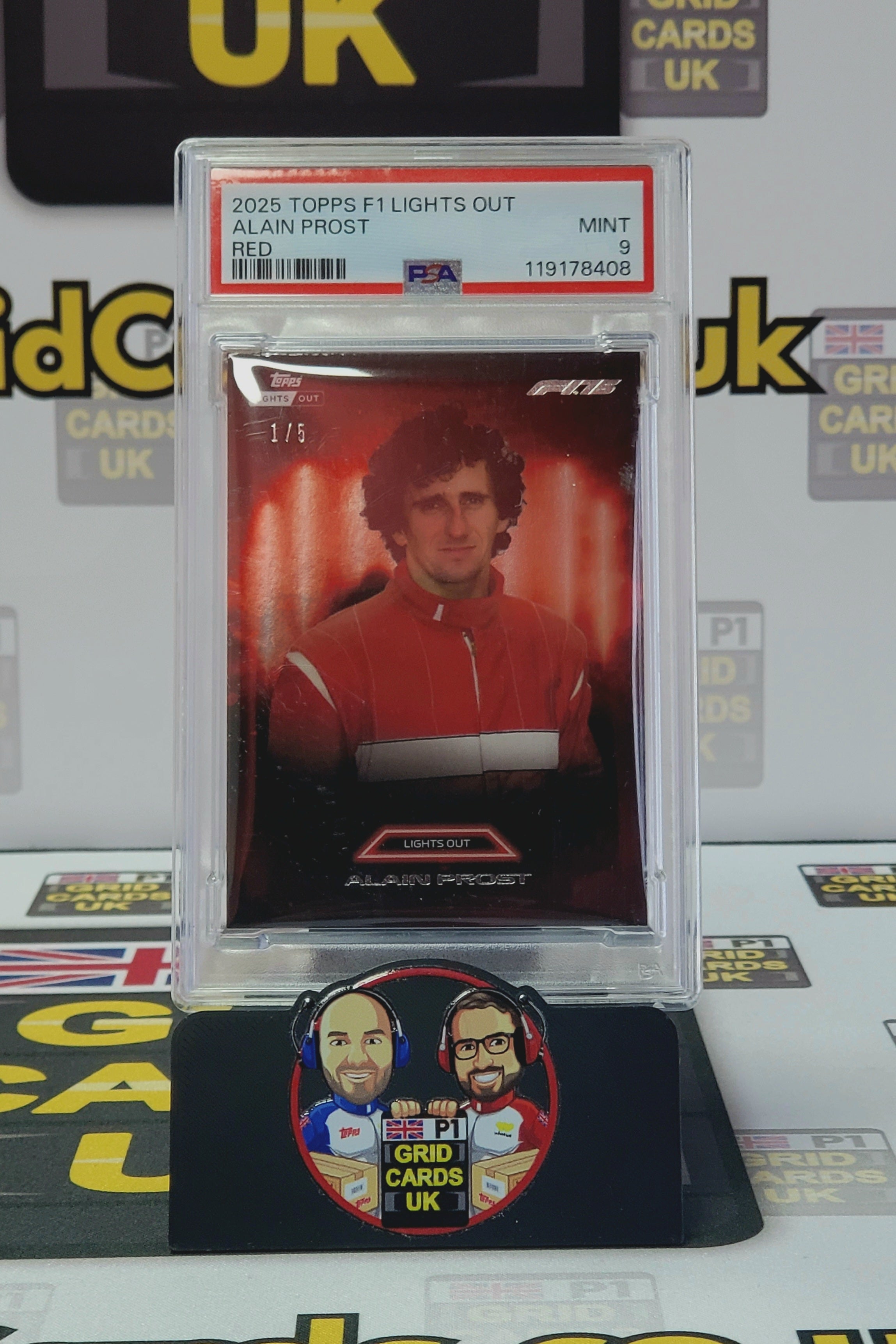 Alain Prost 1/5 Red – PSA 9 – Topps F1 Lights Out 2025 – Graded Card C ...