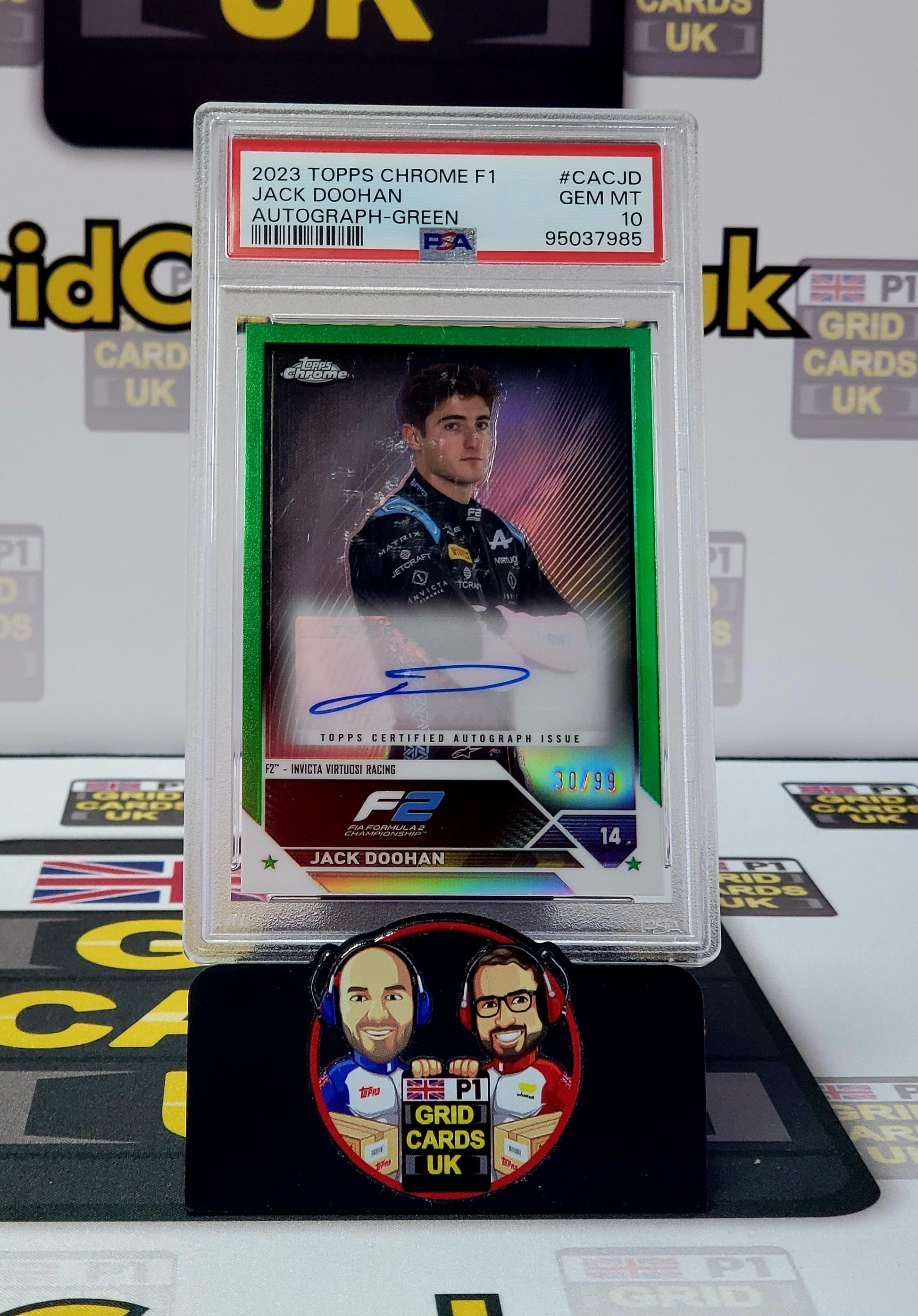Jack Doohan 30/99 Green – PSA 10 AUTO – Topps F1 Chrome 2023 – Graded ...