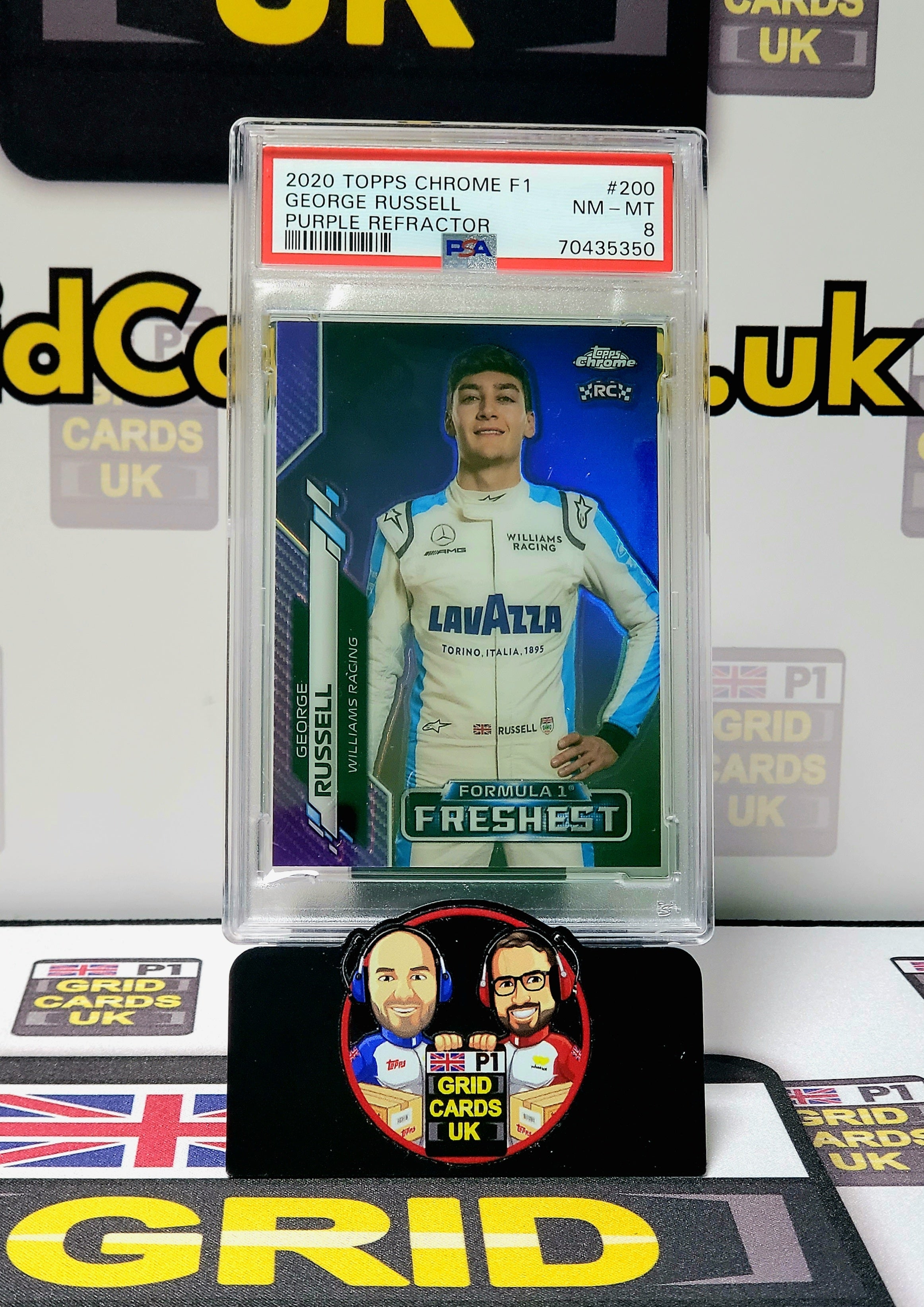 George Russell Purple 350/399 - Topps Chrome F1 2020 - PSA 8 – Grid ...