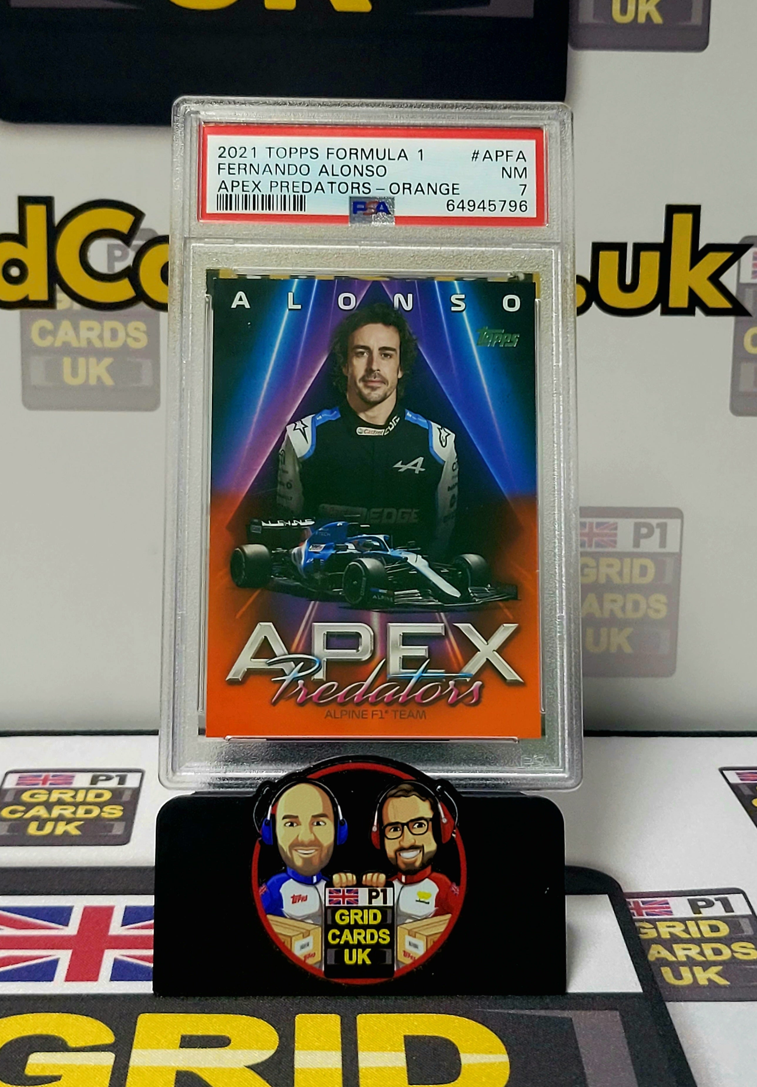 Fernando Alonso Orange 13/25 - Topps F1 2021 - PSA 7 – Grid Cards UK