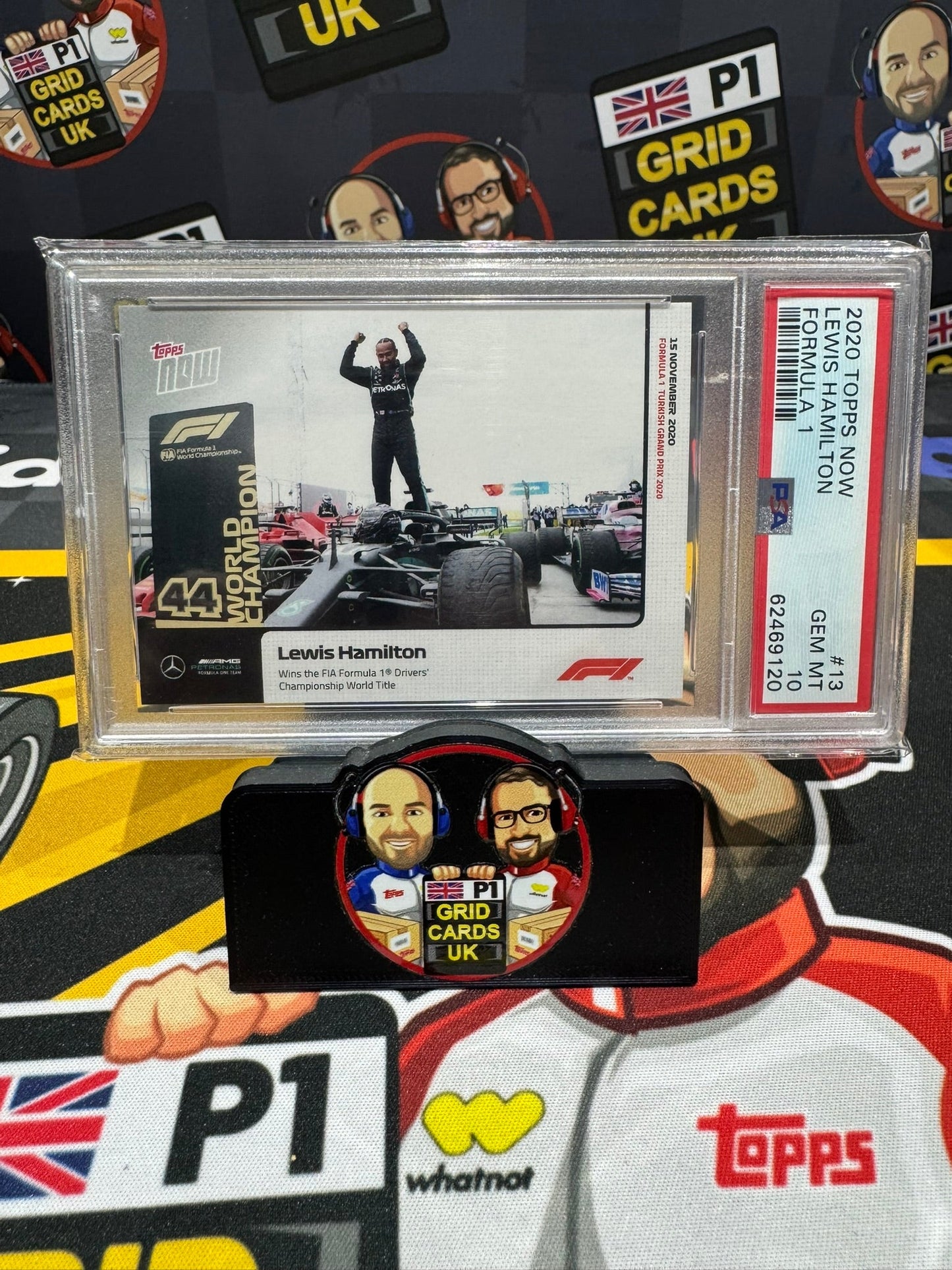 Lewis Hamilton - F1 Champion PSA 10 Slab - Topps Now 2020 – Grid Cards UK