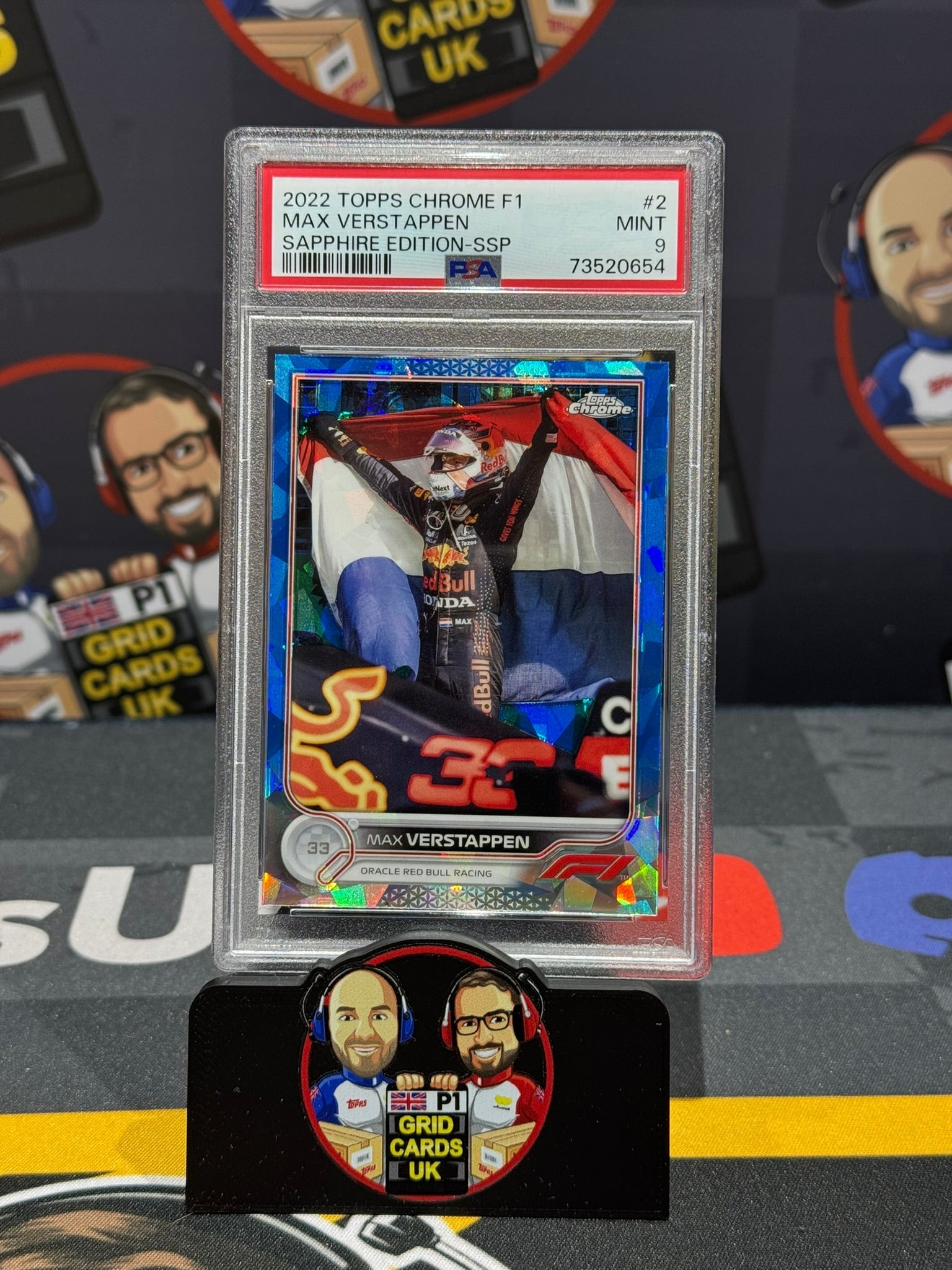 Max Verstappen Image Variation IV #2 PSA 9 Slab - Topps F1 Sapphire 20 ...