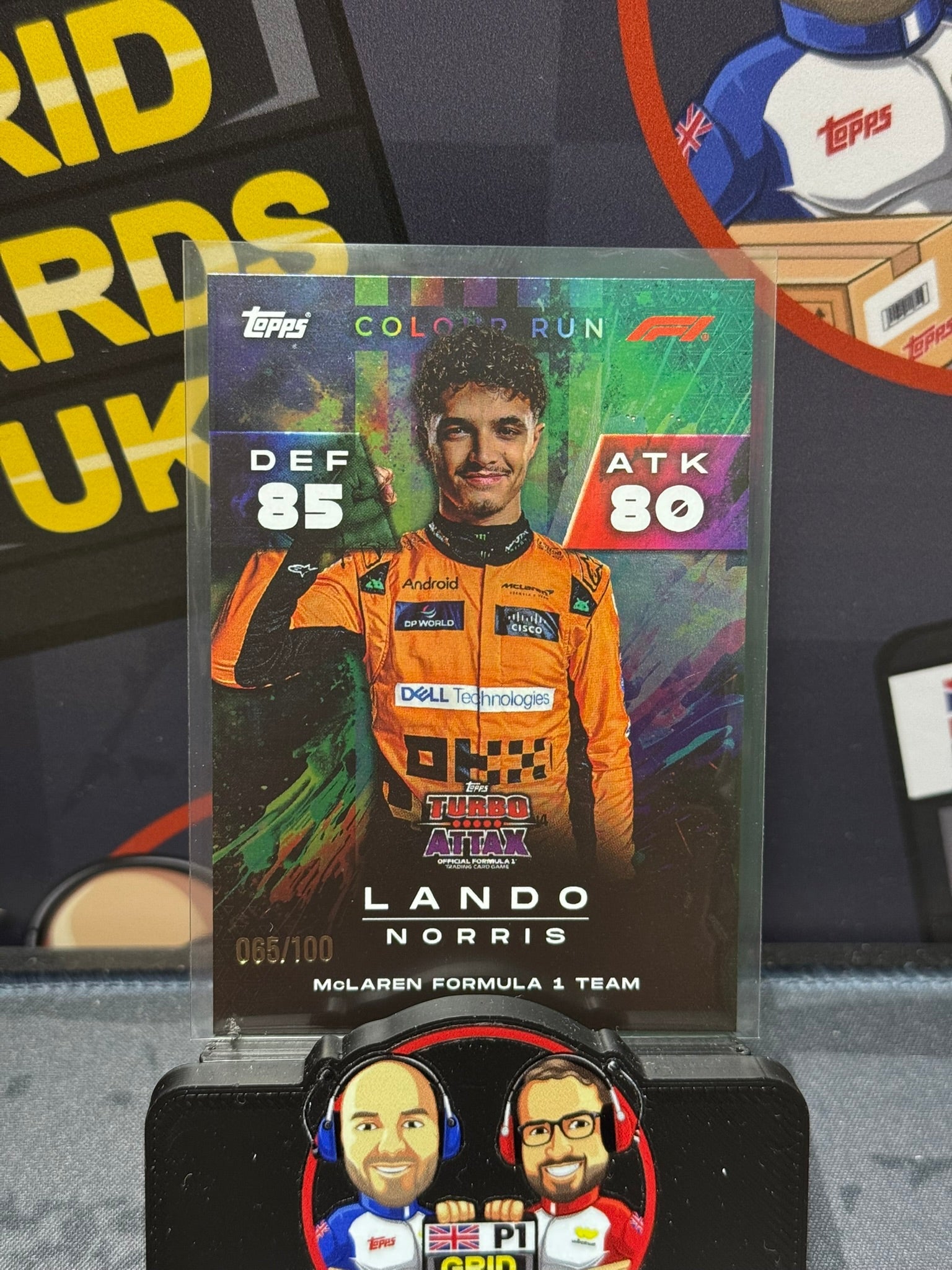 Lando Norris 65/100 Blast - Topps F1 Colour Run India Exclusive – Grid Cards UK