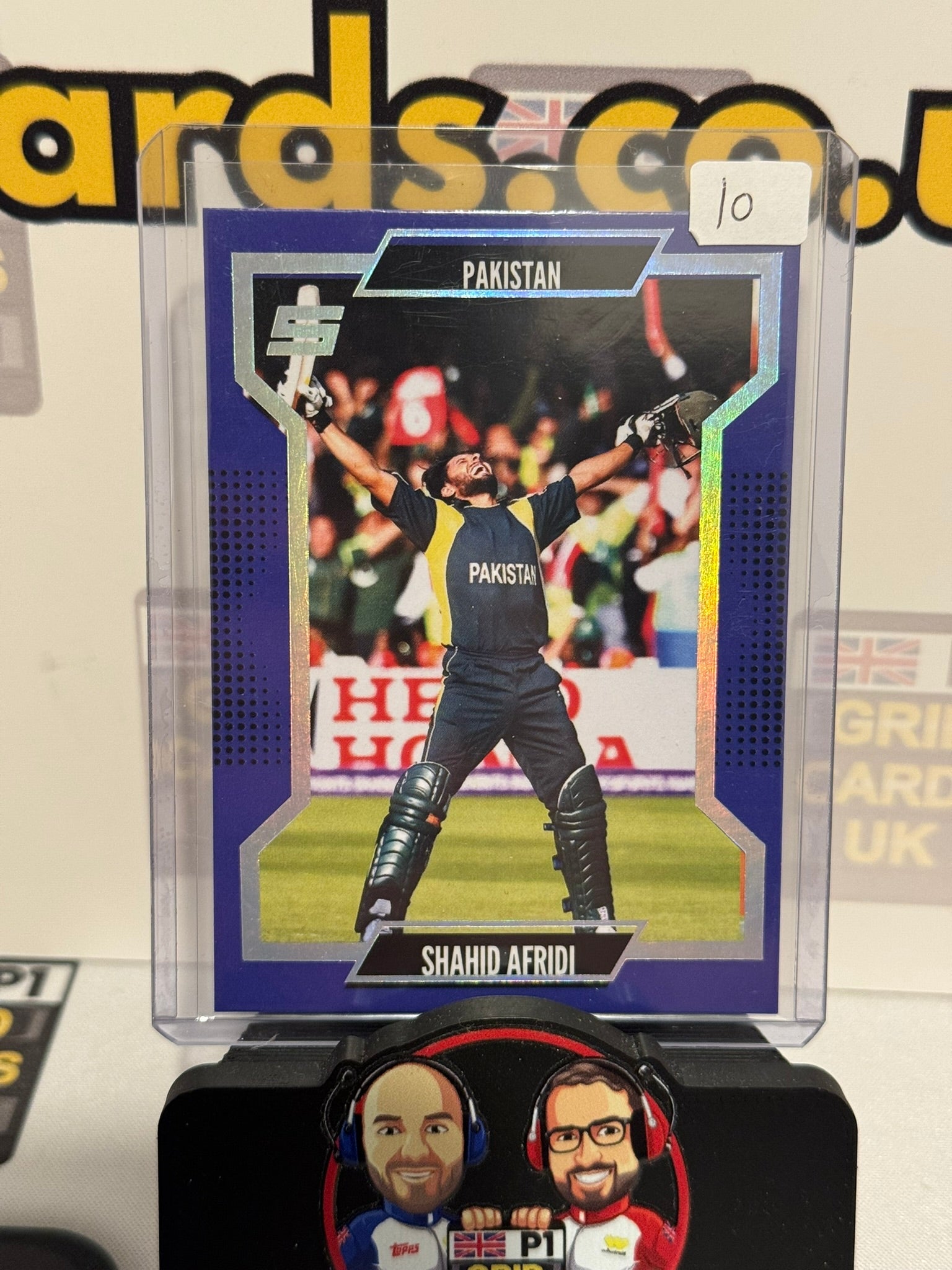 Shahid Afridi Base Purple - Sportsnection 2025 Cricket Card – Grid Cards UK